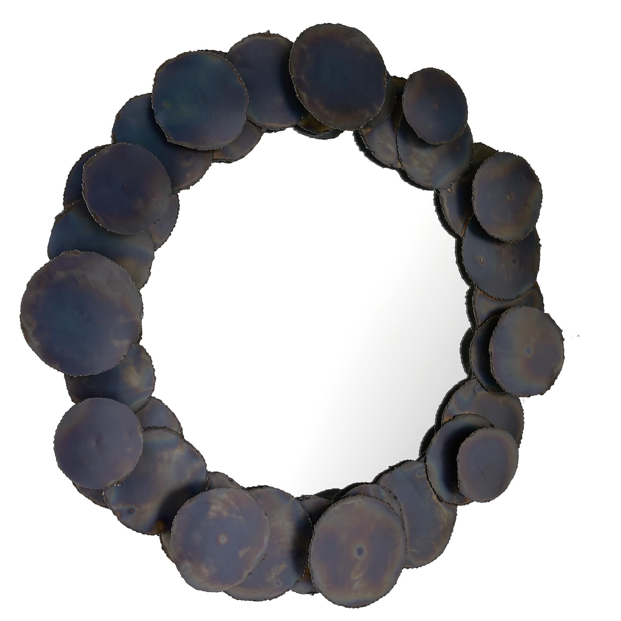 3151 - Kensey Discs Mirror - Burnt Iron