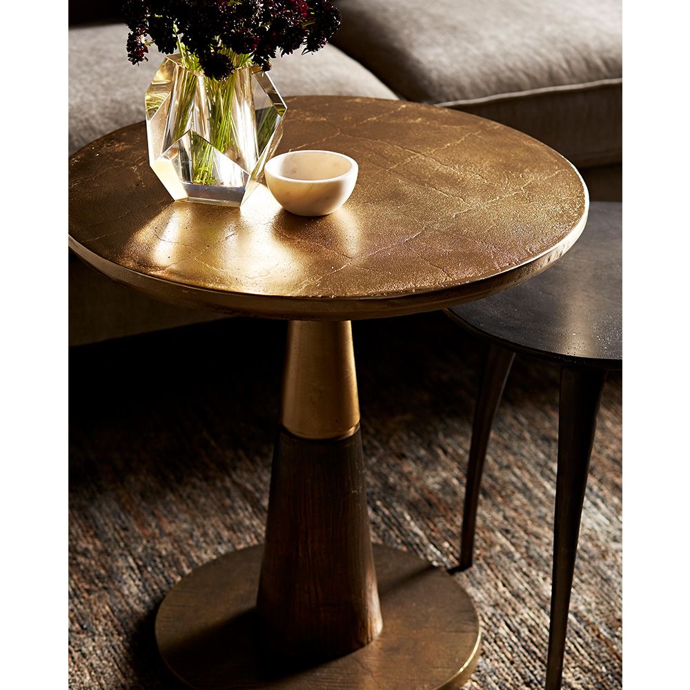 4589 - Rochester End Table - Burnished Gold