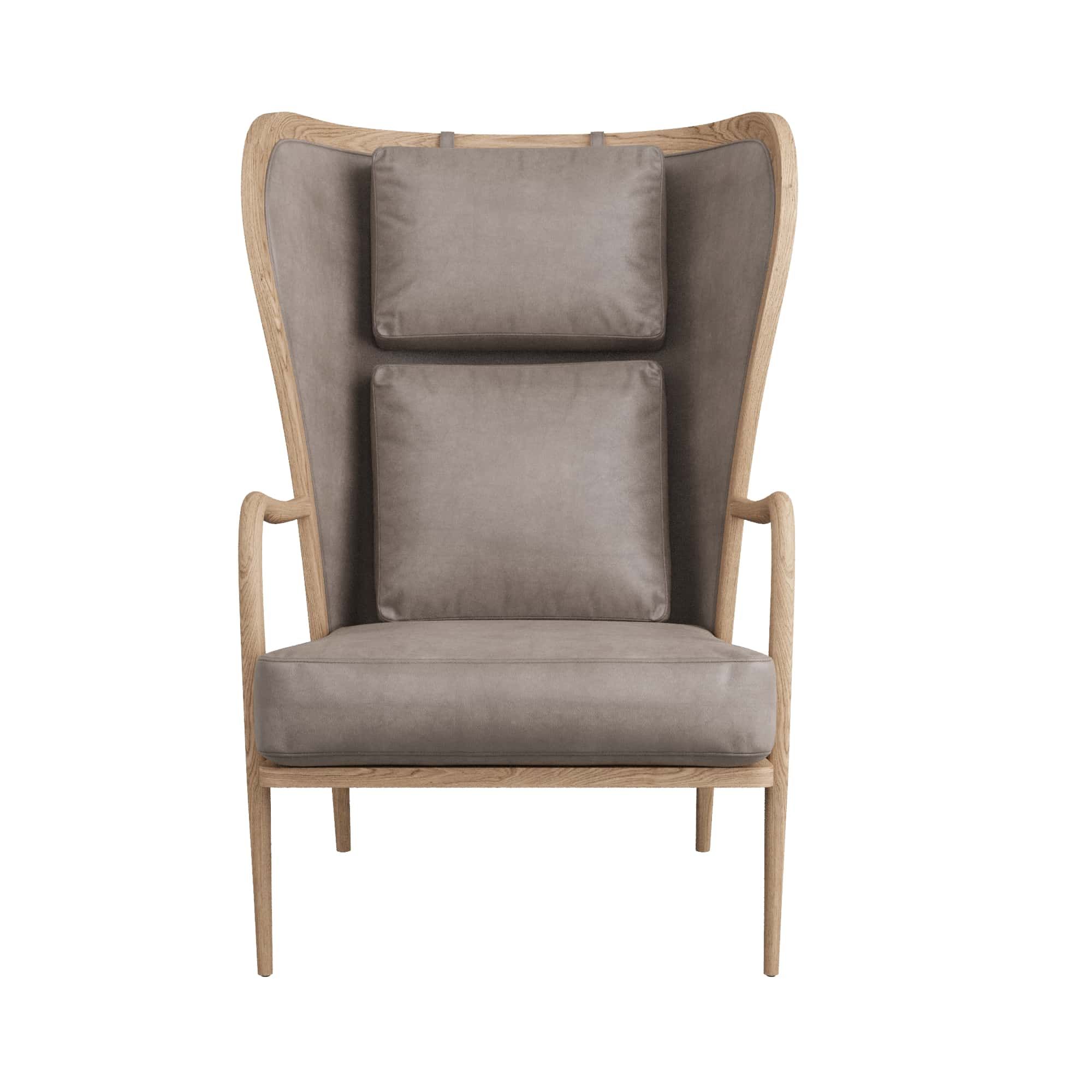 5743 - Stassi Wing Chair - Carbon Leather