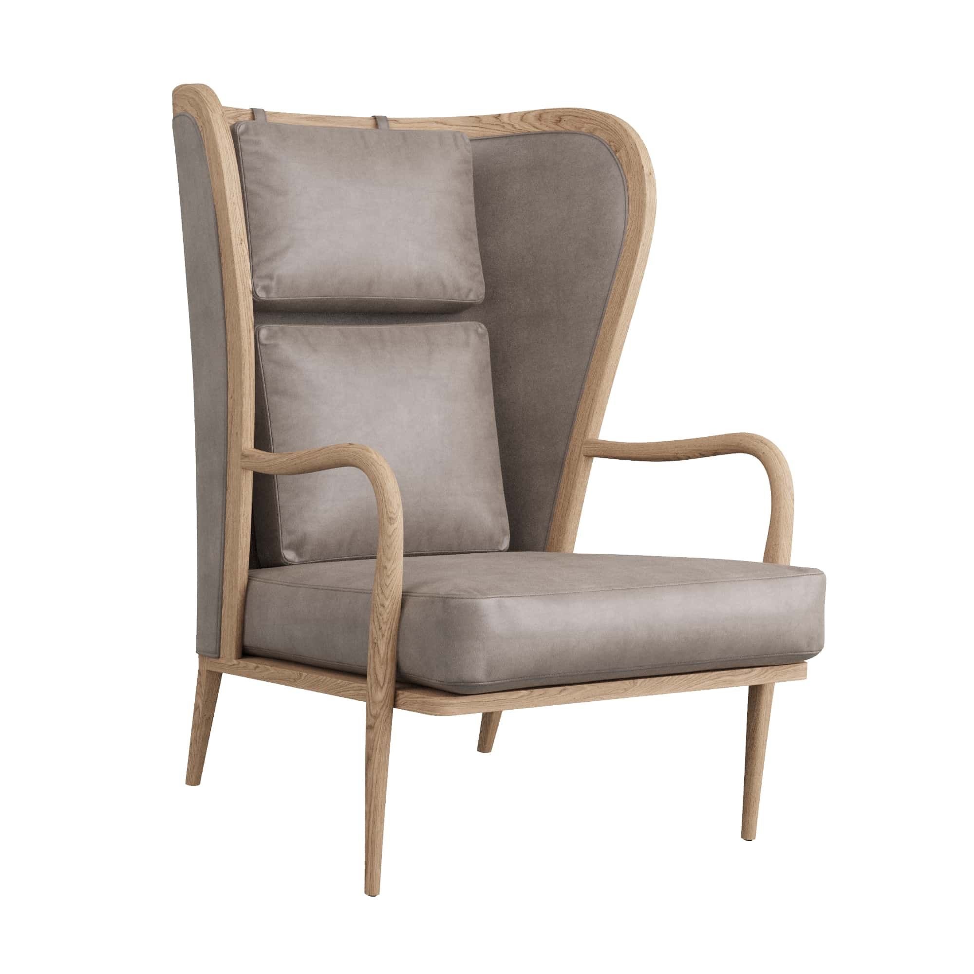 5743 - Stassi Wing Chair - Carbon Leather