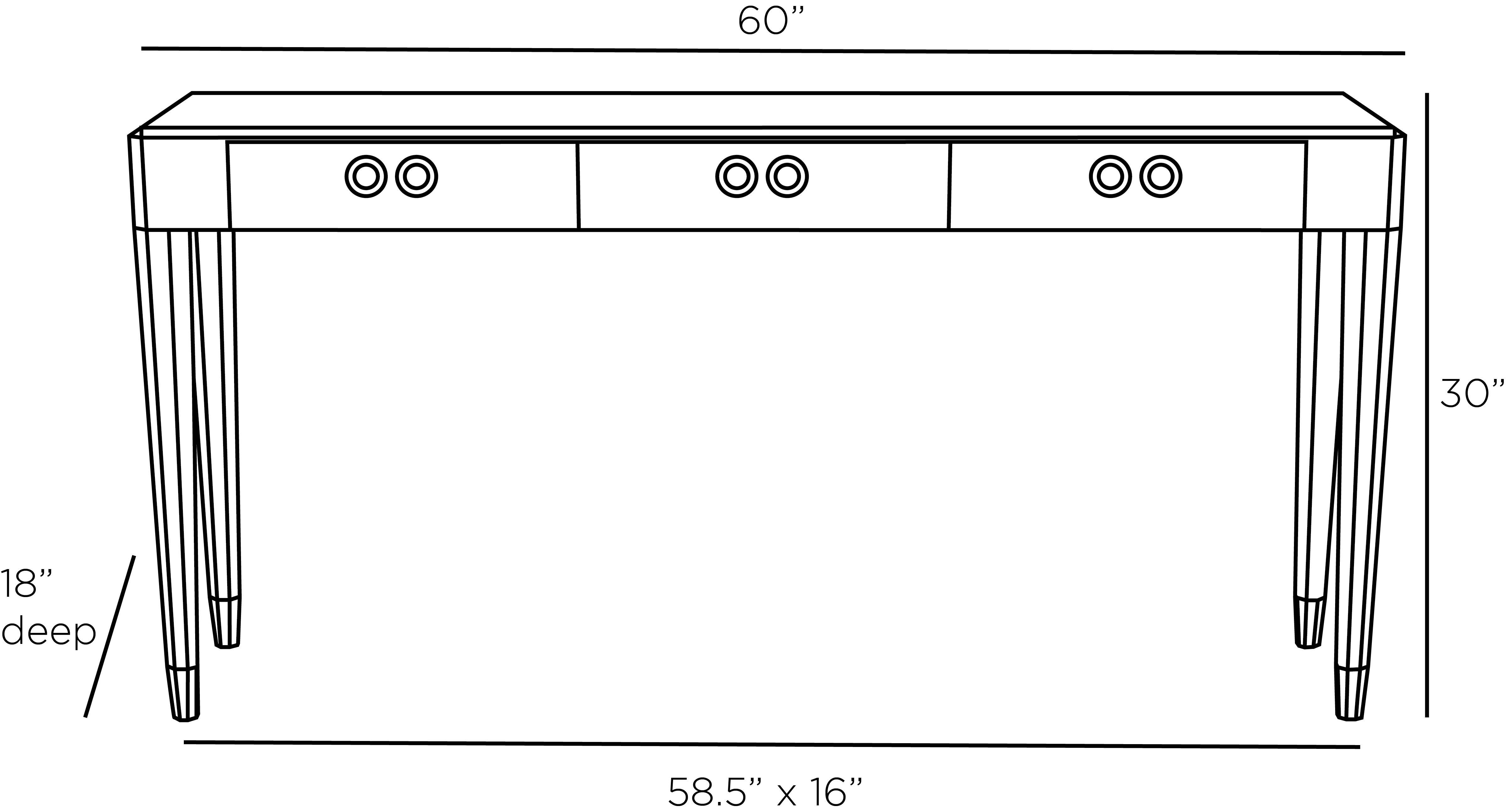5754 - Patton Narrow Desk - Tortoise