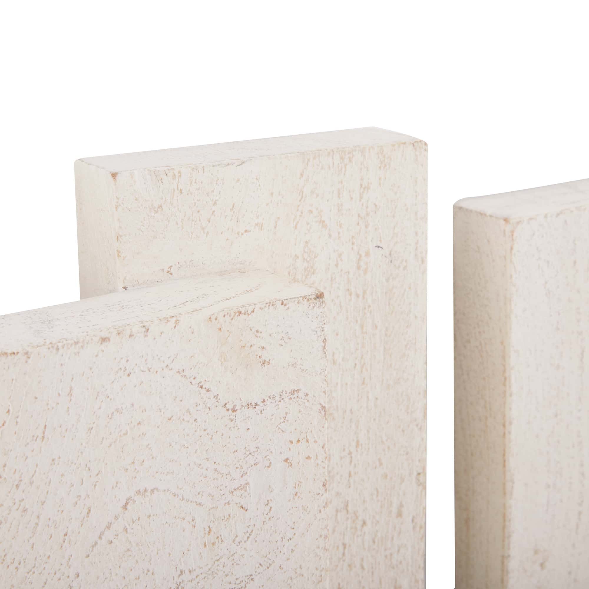 6978 - Pierson Wall Plaques, Set of 3 - Whitewash, Sandblasted