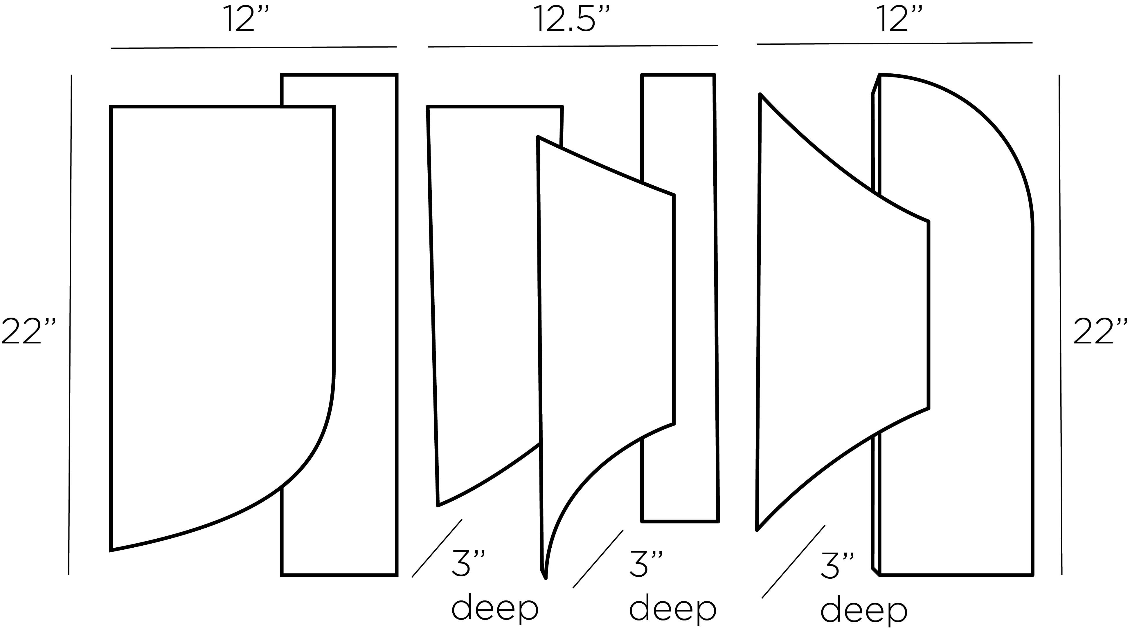 6978 - Pierson Wall Plaques, Set of 3 - Whitewash, Sandblasted