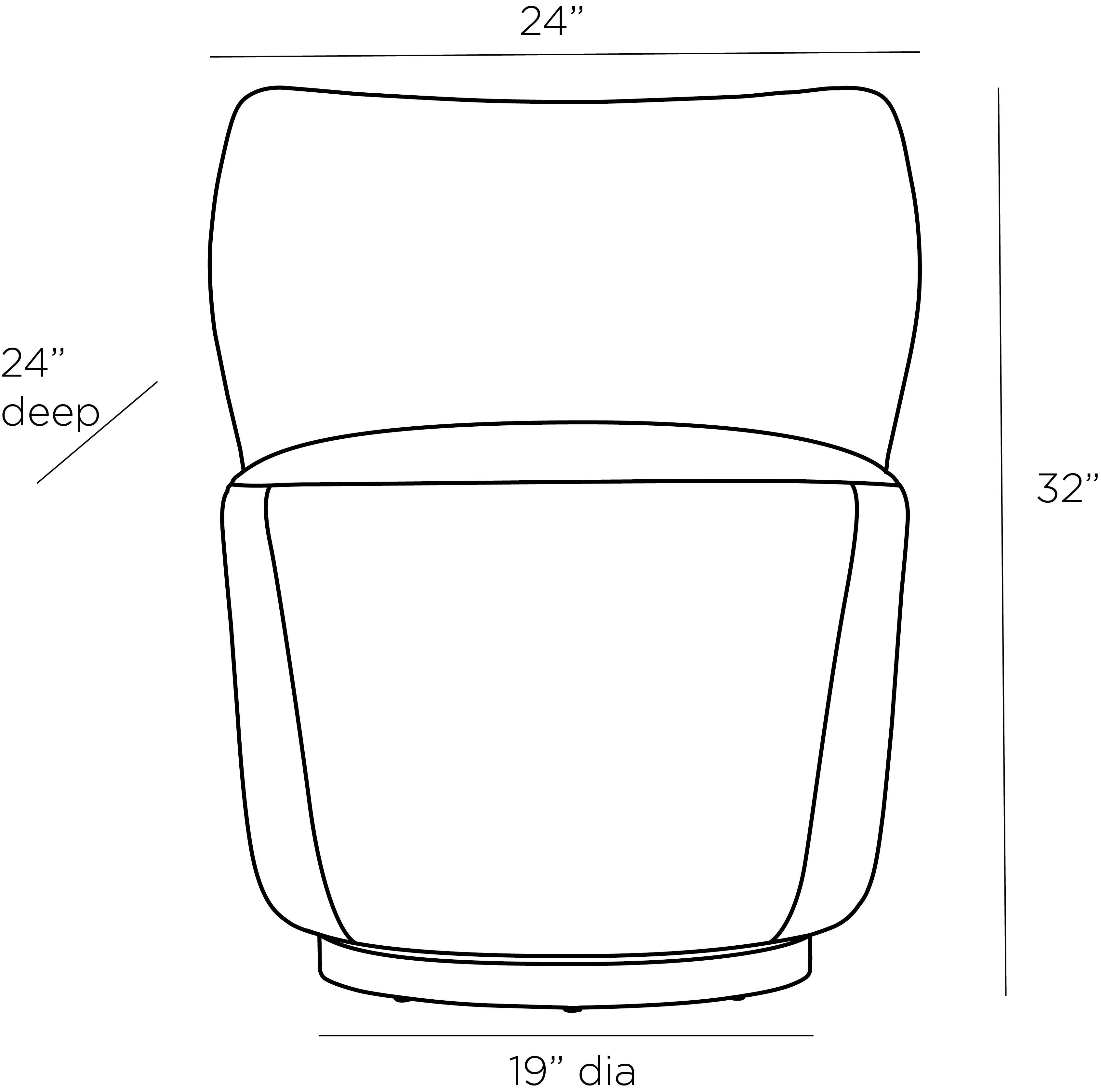 8171 - Poppy Chair Cloud Boucle Champagne Swivel - Cloud Boucle