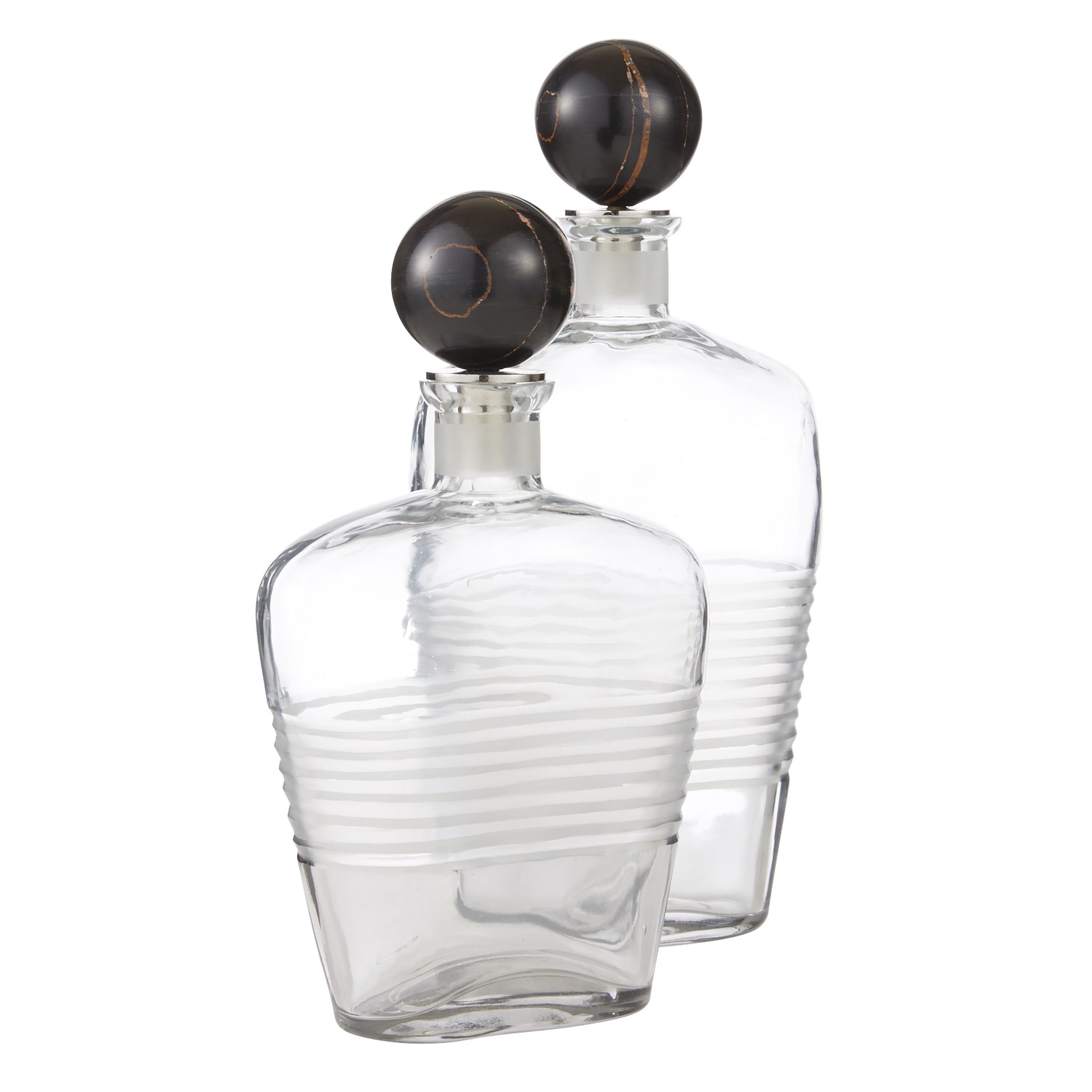 ARI14 - Eaves Decanters, Set of 2 - Clear