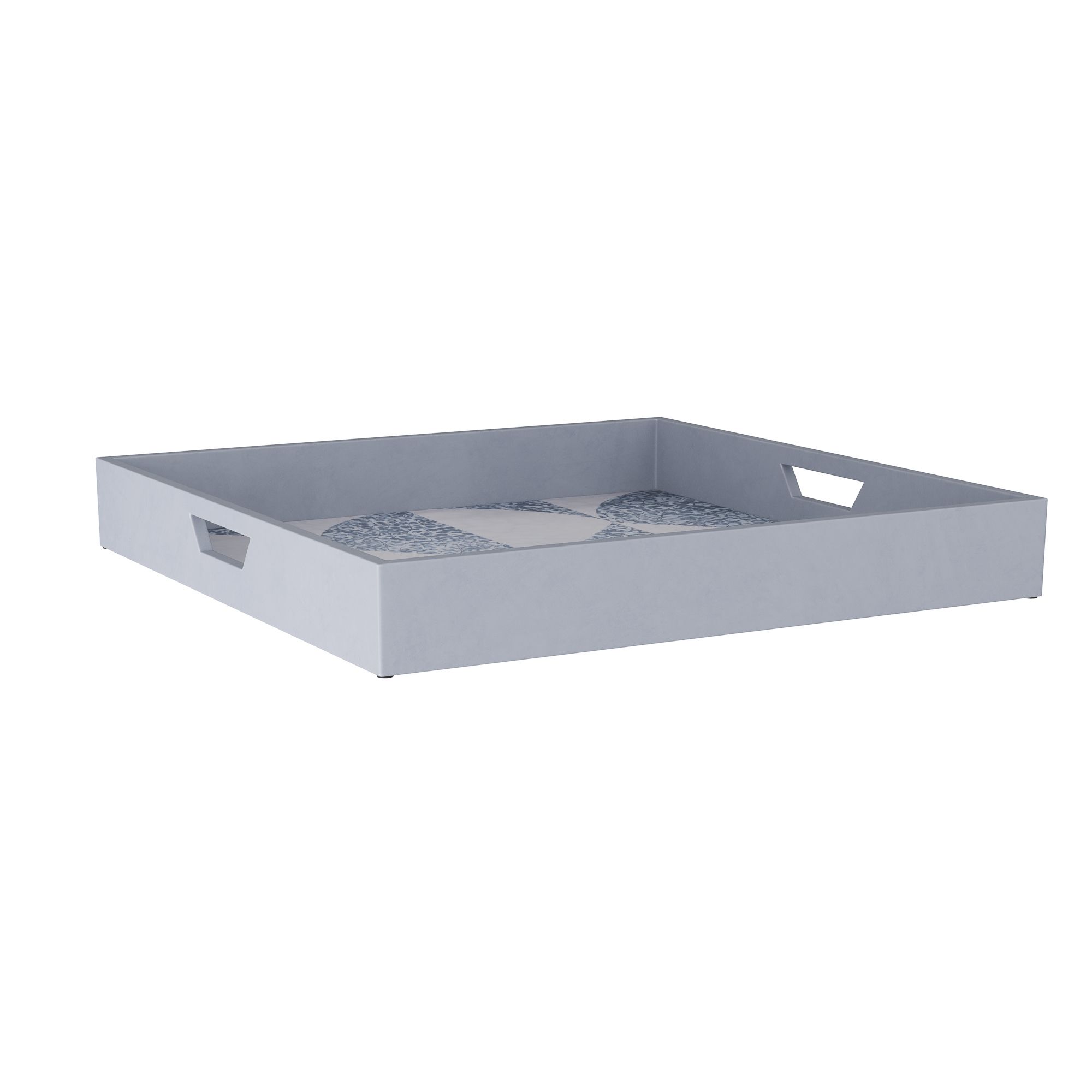 AYS02 - Alfie Tray - Slate Blue Mosaic