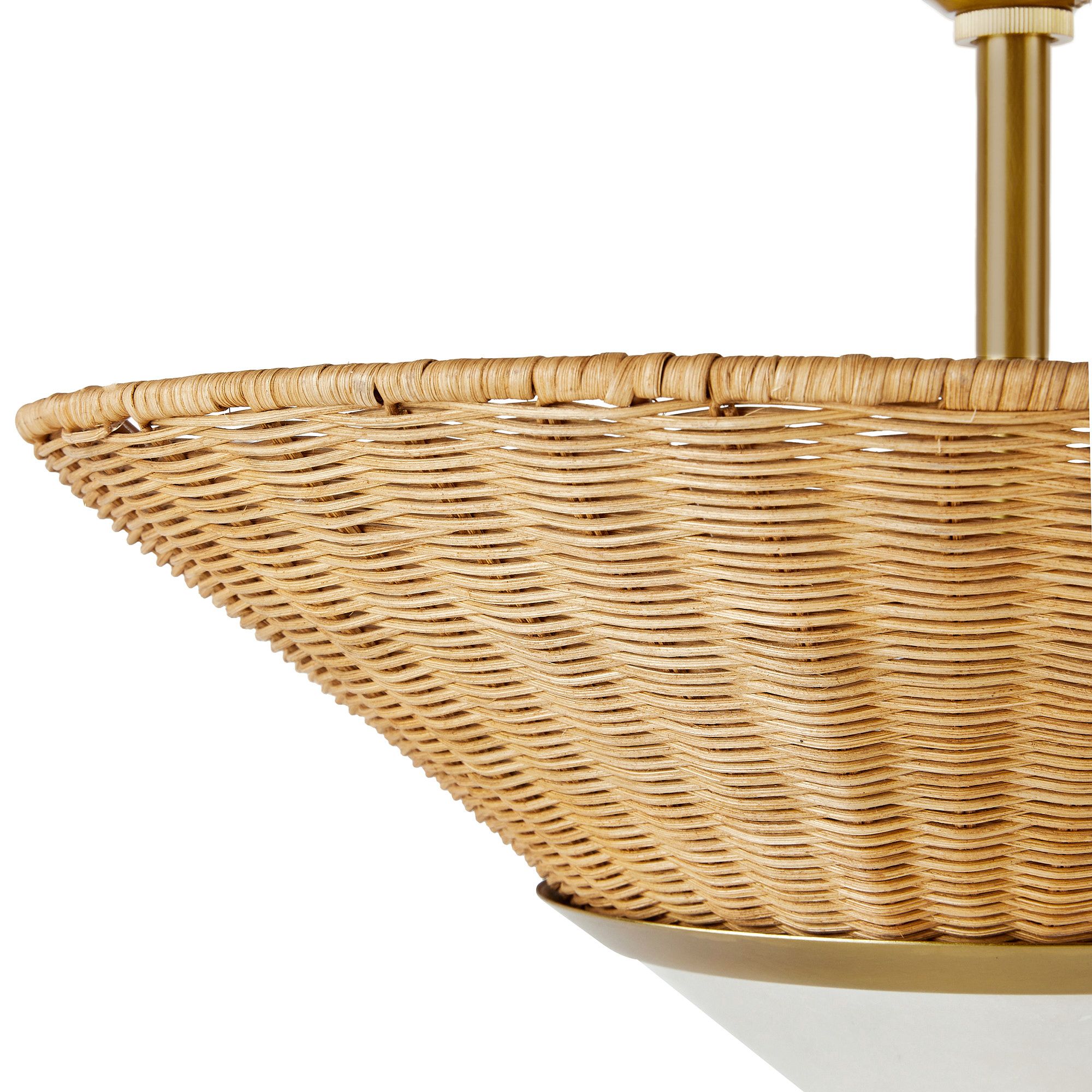 DFC13 - Calista Flush Mount - Natural Rattan