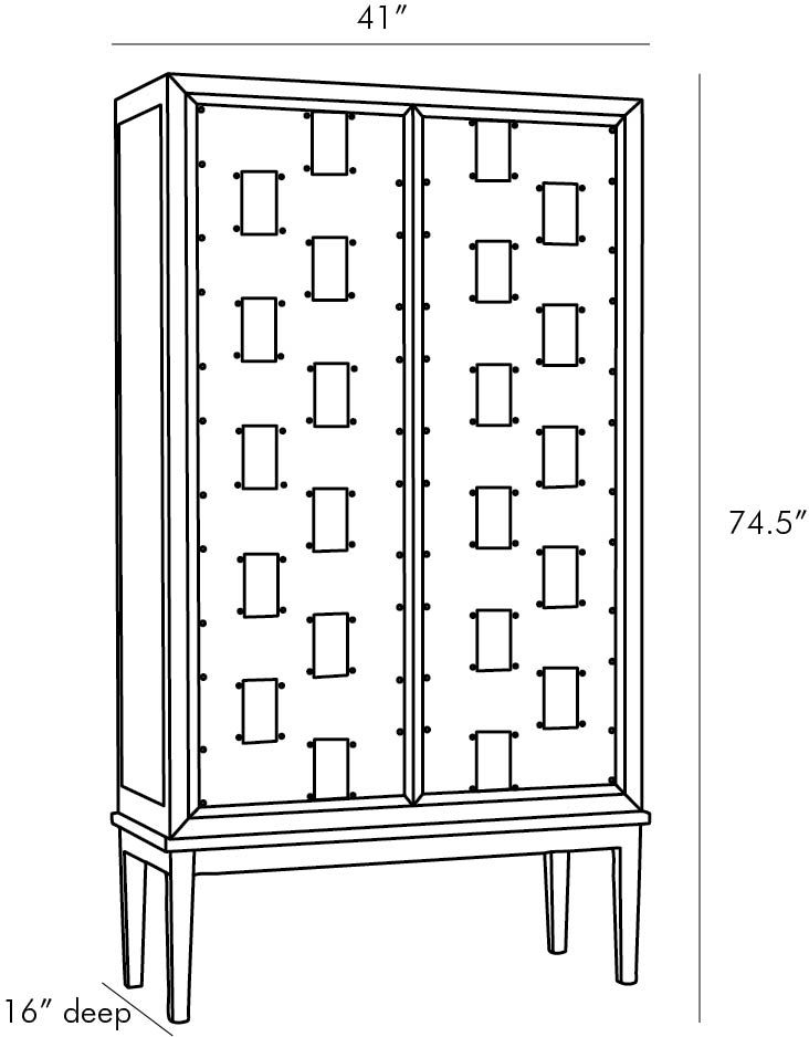 DP4004 - Salotto Cocktail Cabinet - Golden, Oak Frame, Vellum Paneled Doors