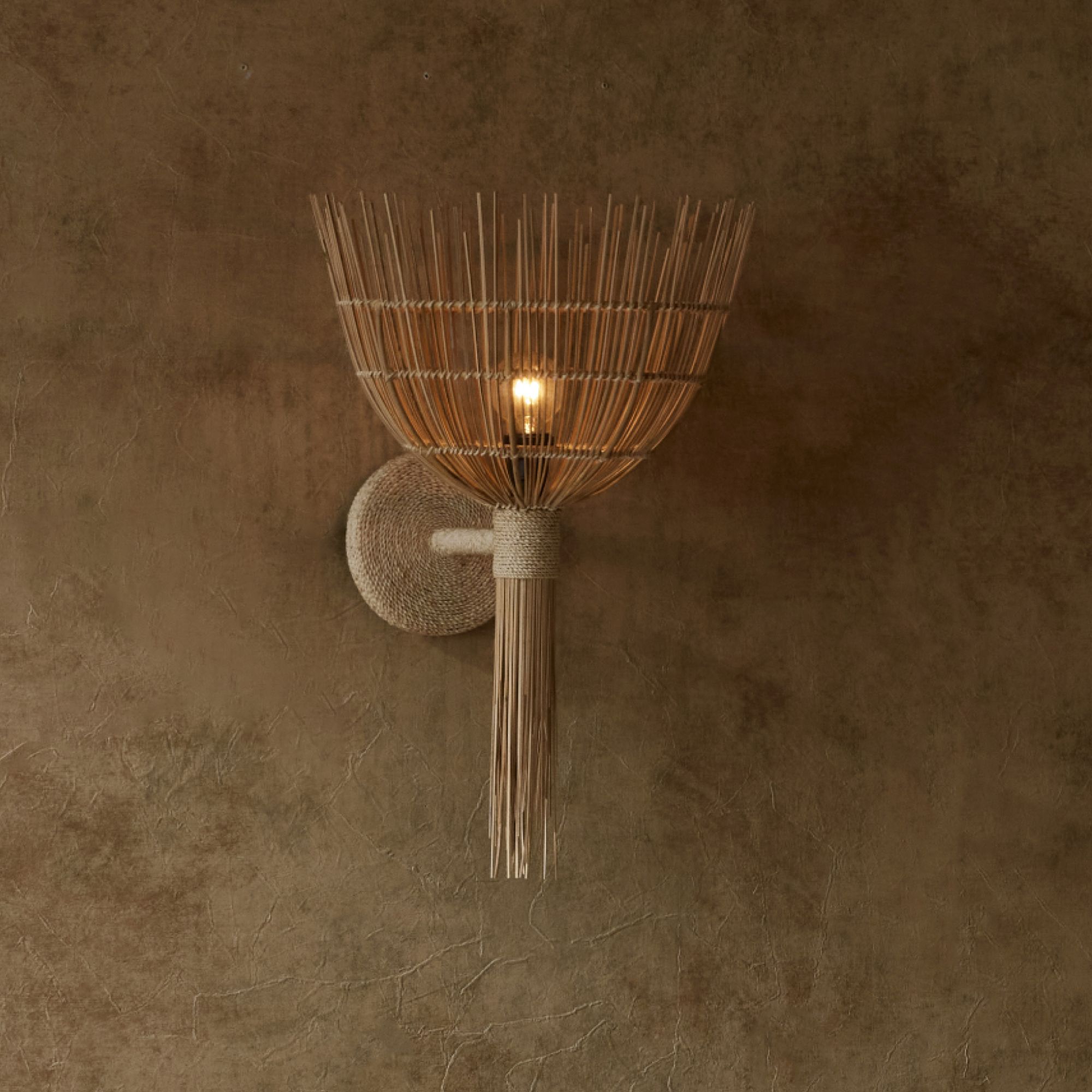 DWS03 - Abitha Sconce - Natural Coco Midrib