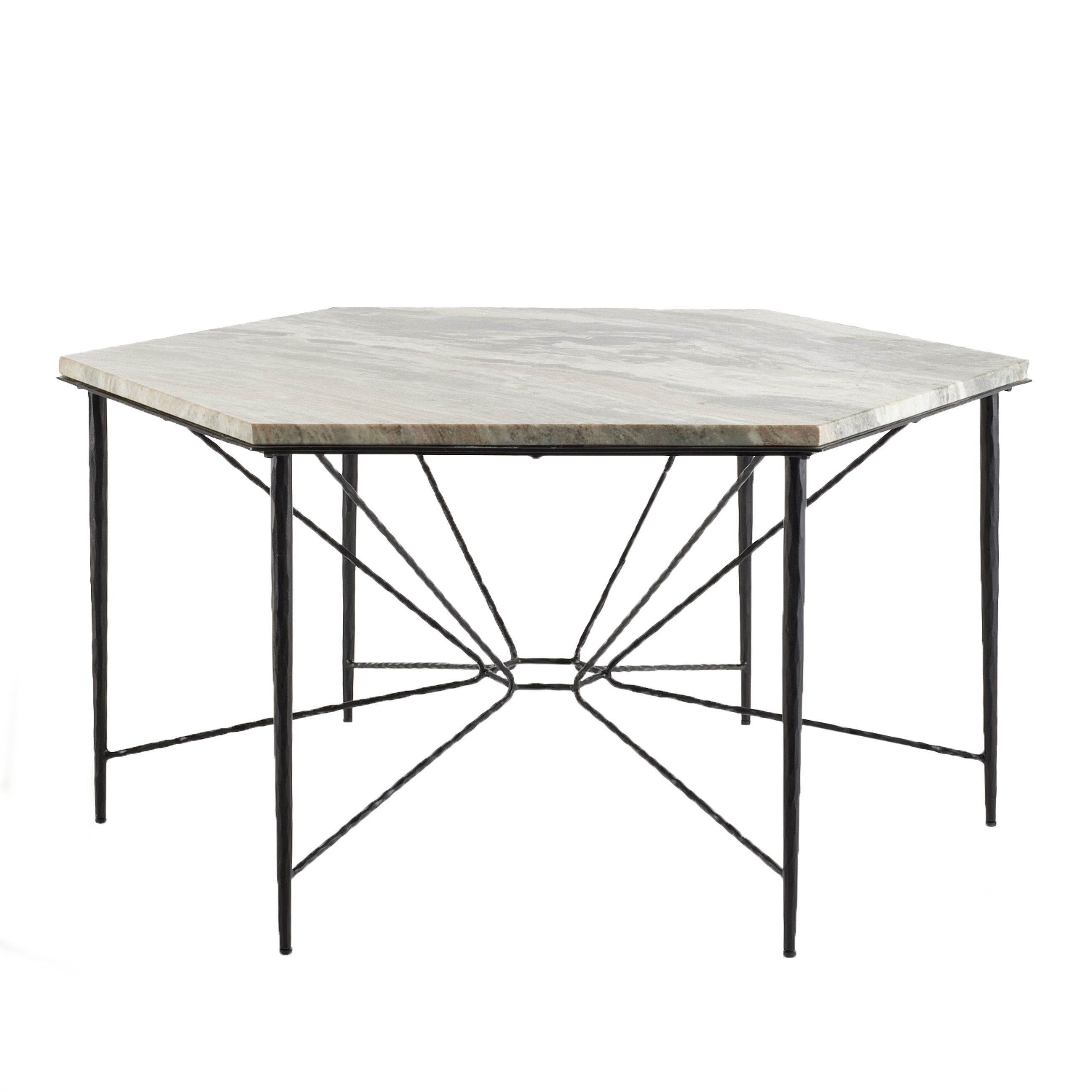 FDI03 - Estrella Dining Table - Blackened Iron