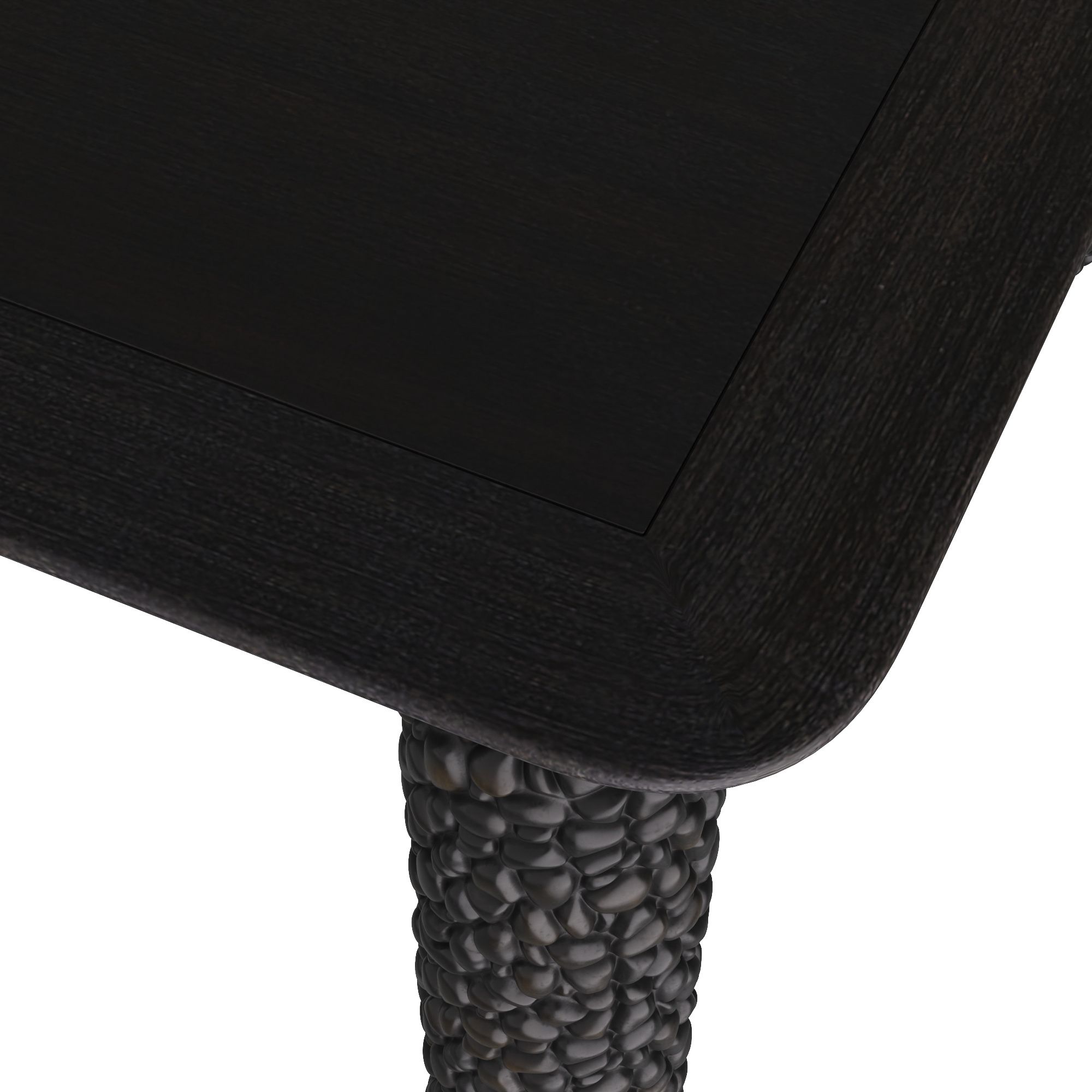 FDS06 - Anwar Dining Table - Wirebrushed Ebony
