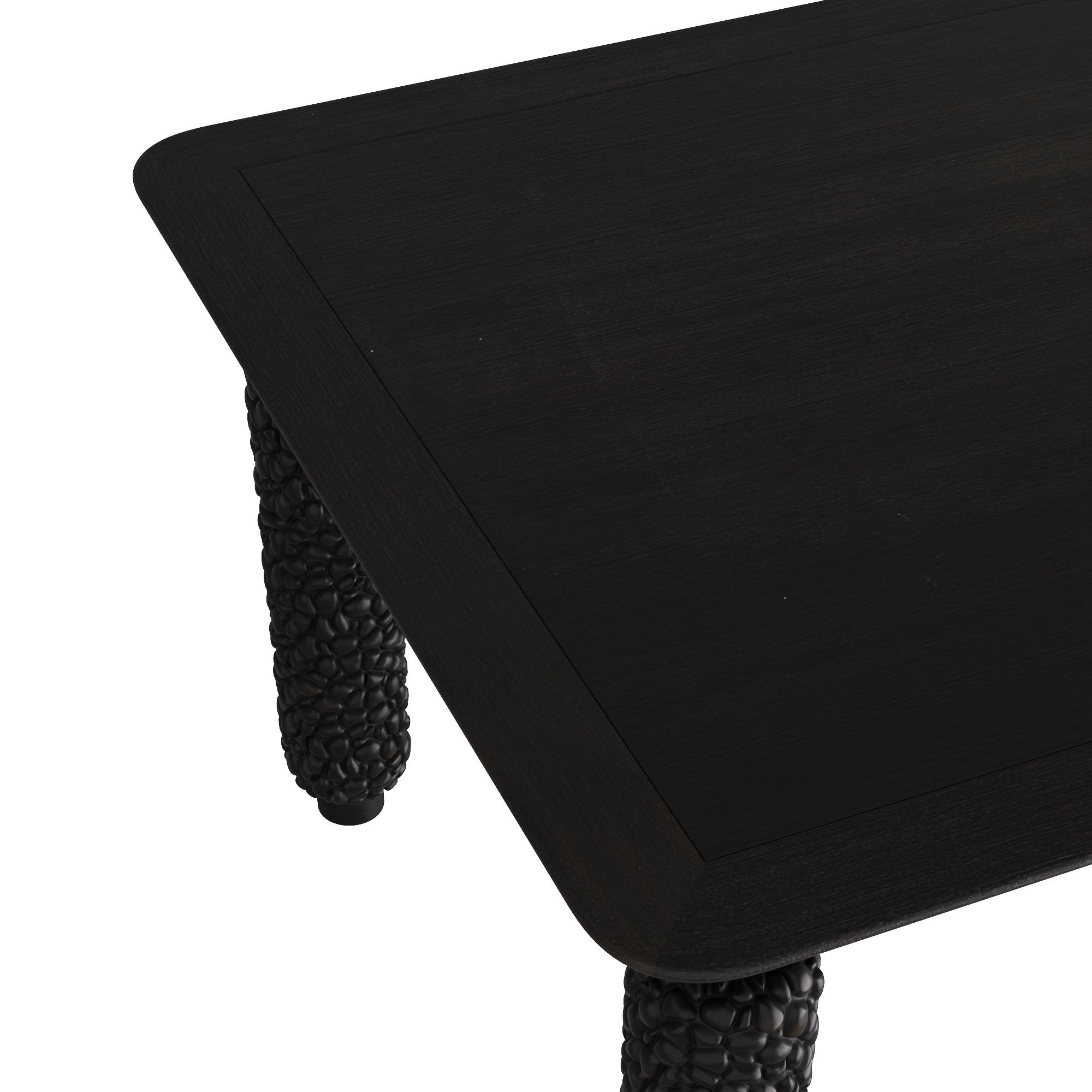 FDS06 - Anwar Dining Table - Wirebrushed Ebony