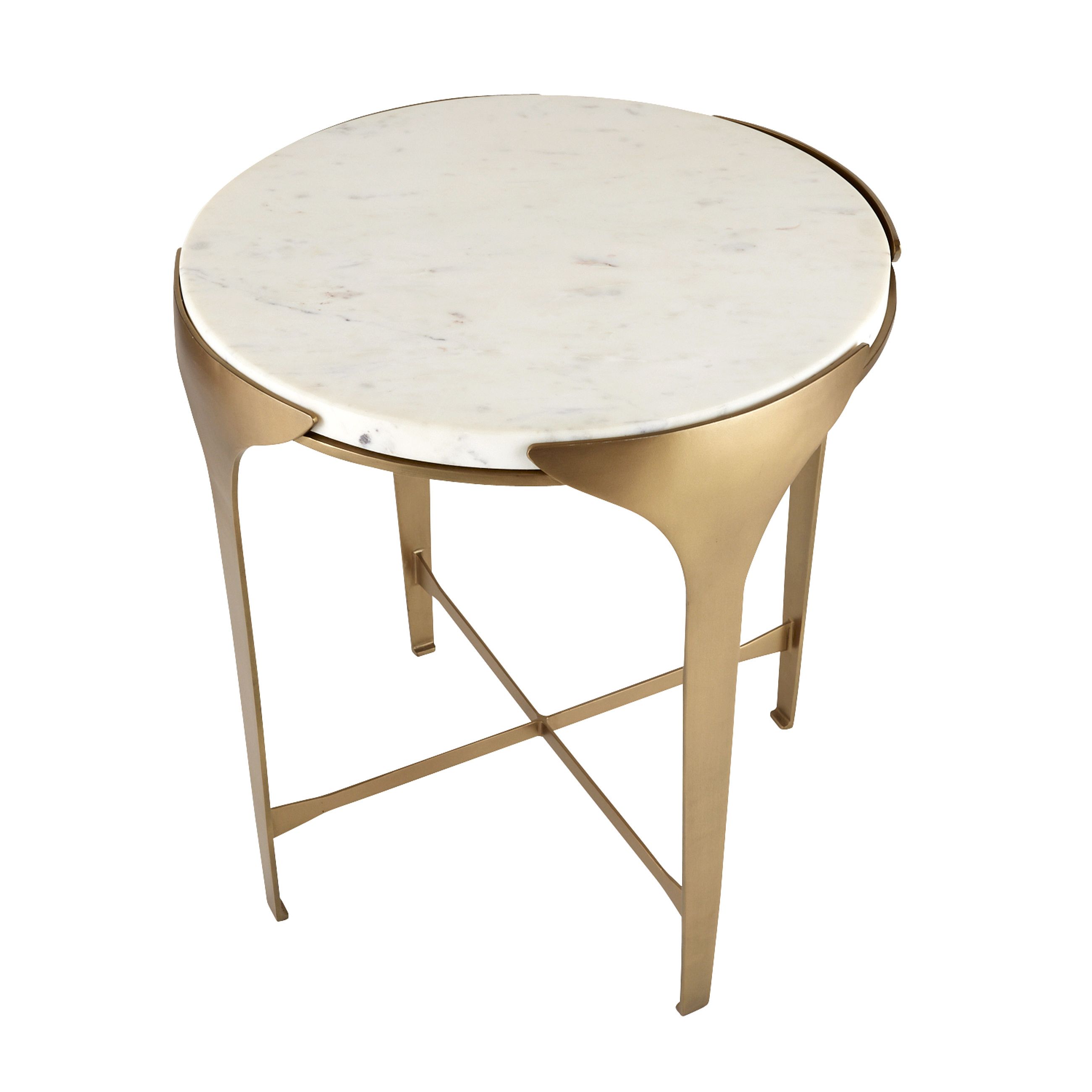 FEI22 - Janine End Table - Antique Brass