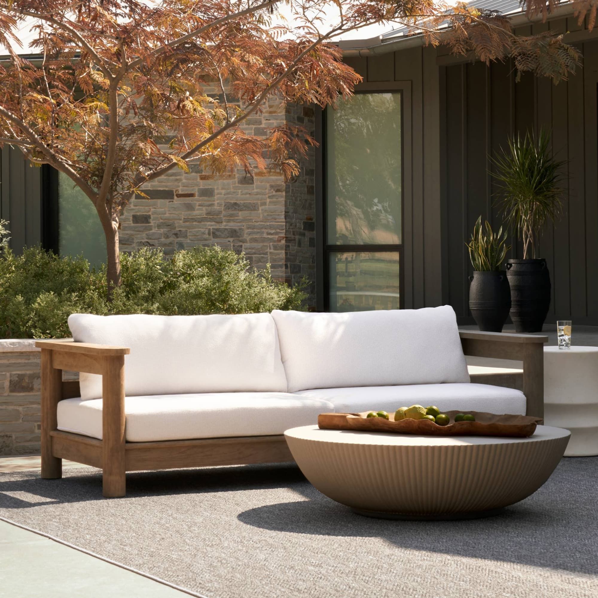 FFS03 - Caldwell Outdoor Sofa - Shale Outdoor Texture