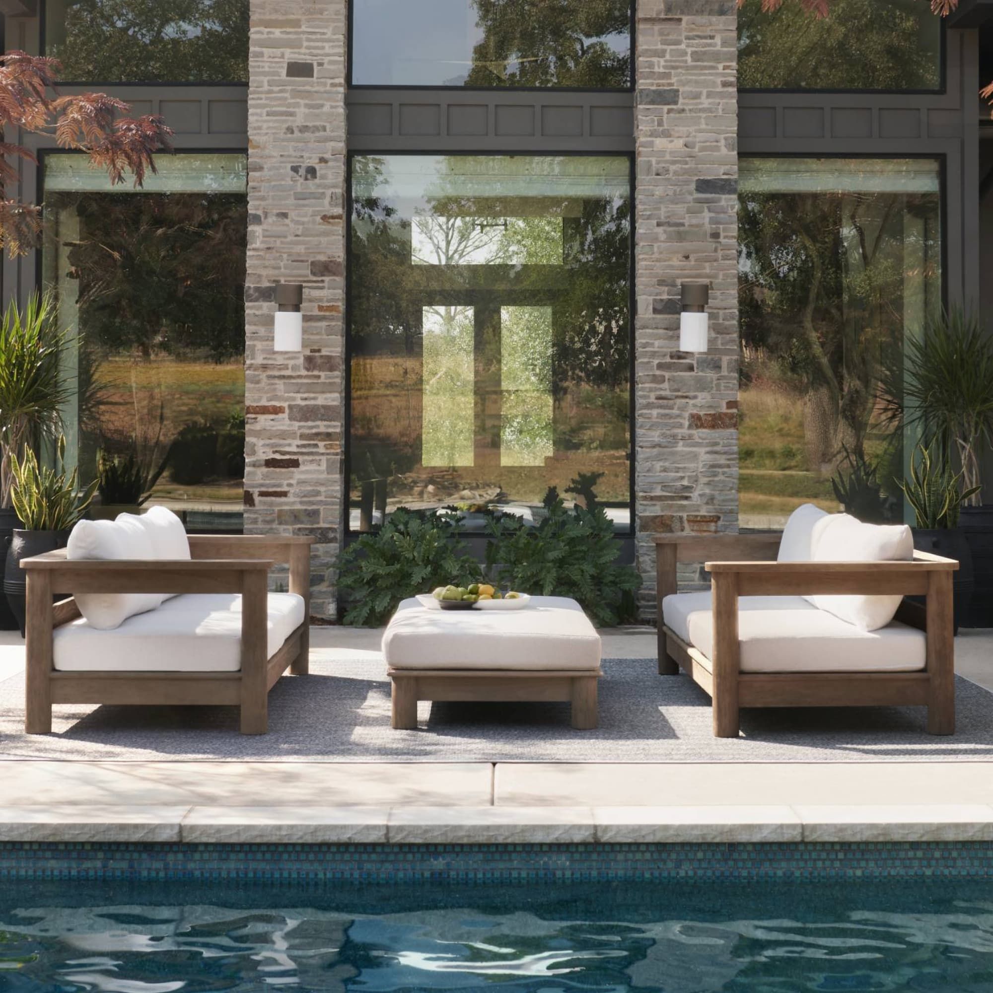 FFS03 - Caldwell Outdoor Sofa - Shale Outdoor Texture