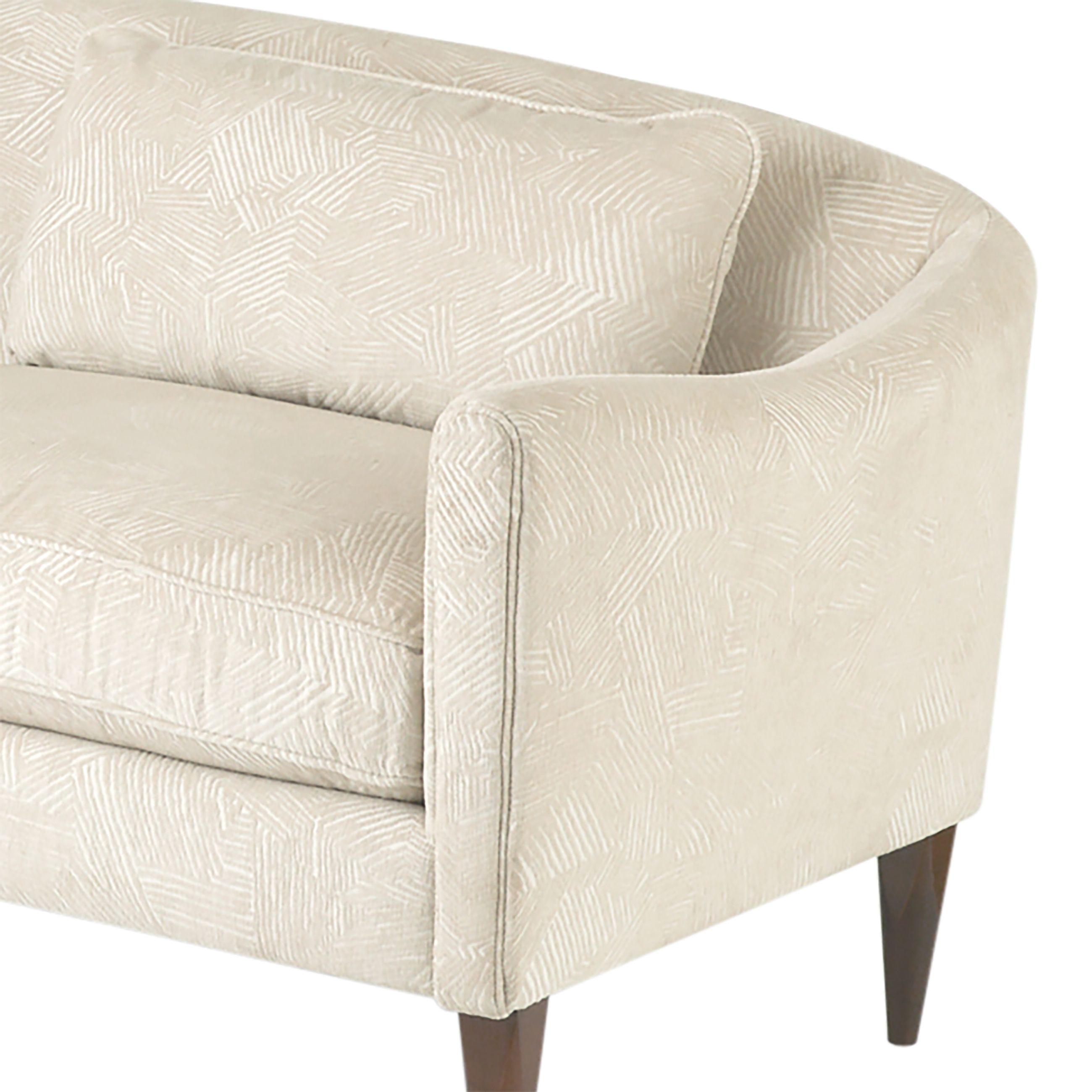FFU05 - Vincent Sofa Textured Ivory Dark Walnut - Textured Ivory