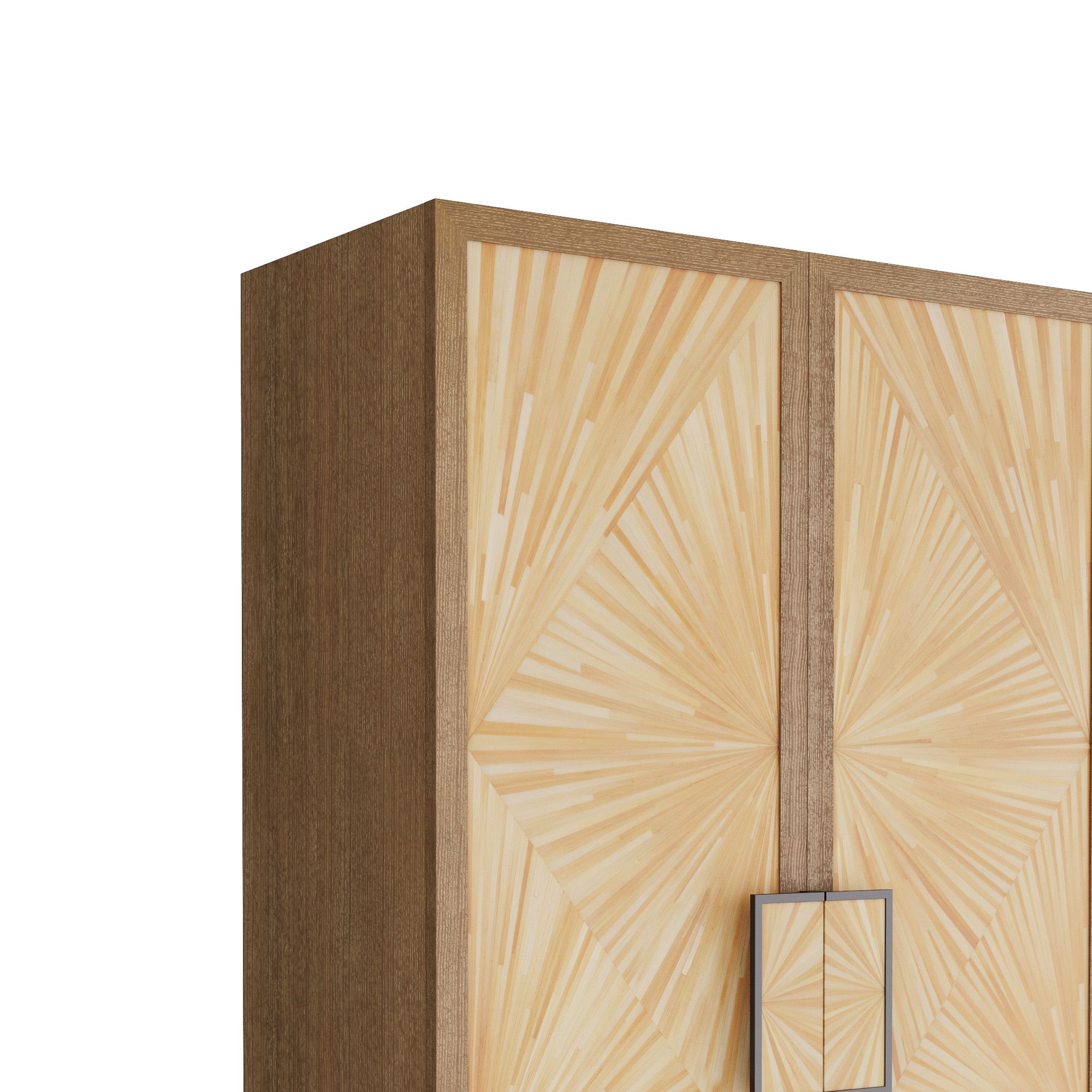 FNS10 - Bianca Cabinet - Blonde Straw Marquetry