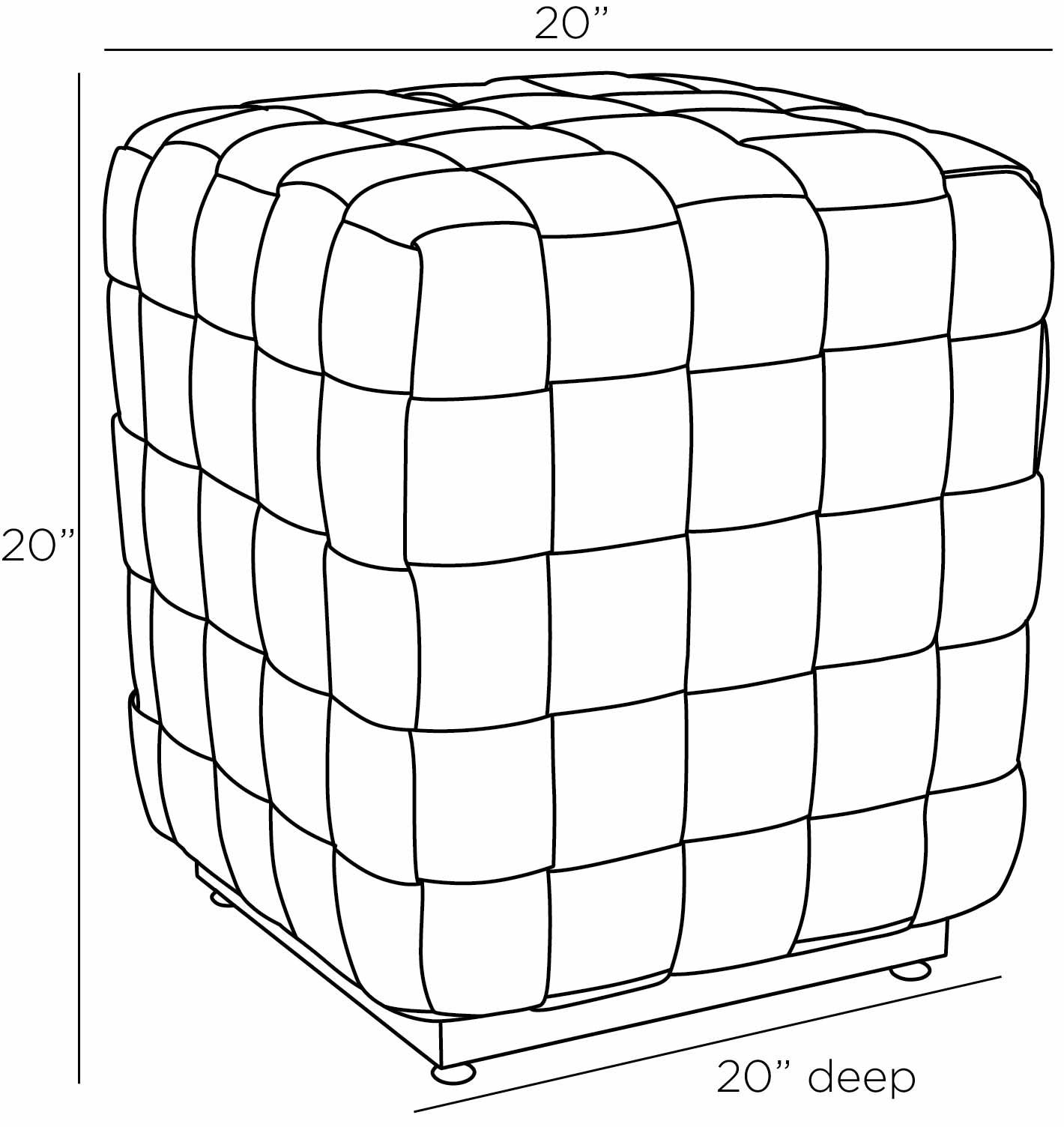 FOI11 - Lakewood Ottoman - Dove