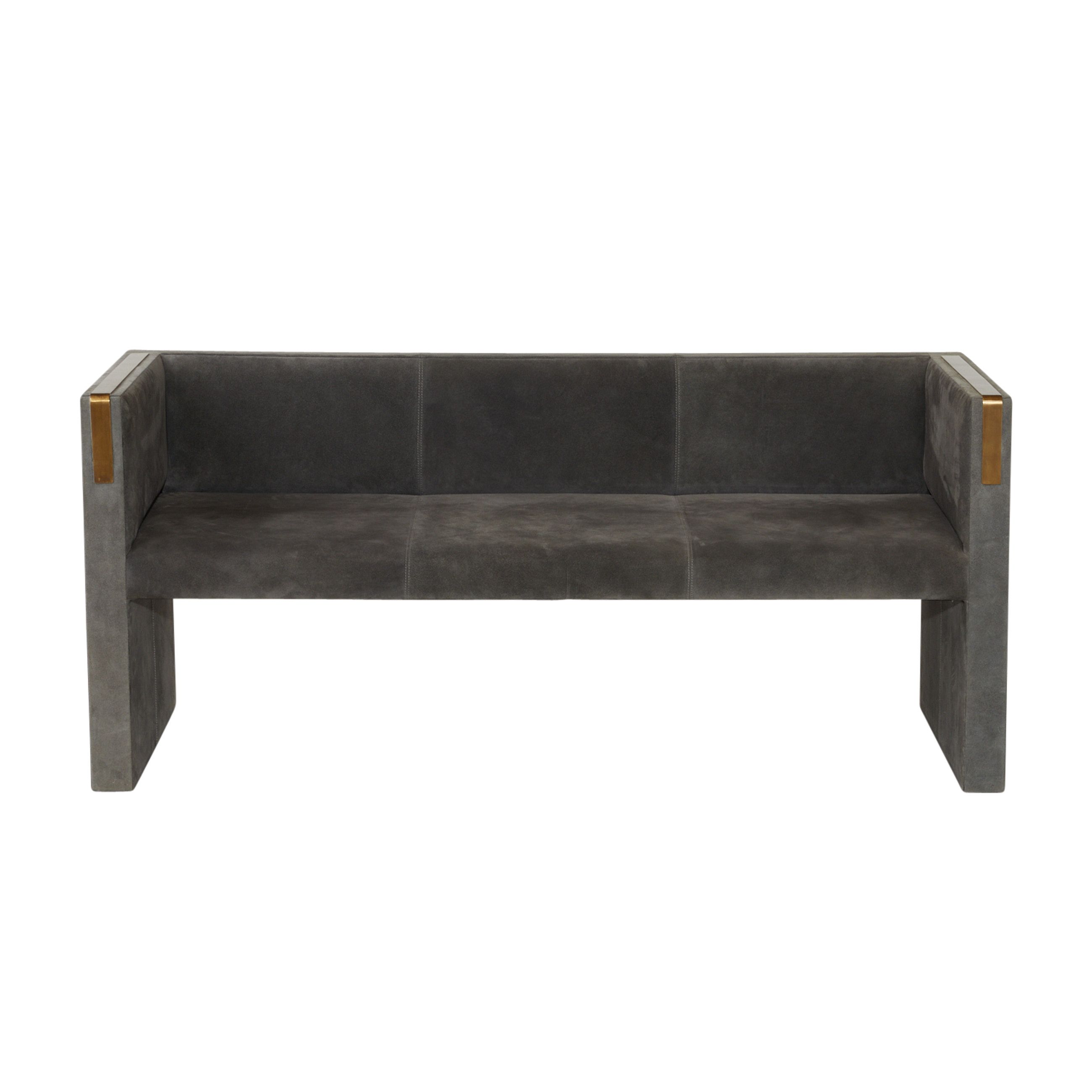 FTI01 - Donovan Settee - Slate Grey Suede