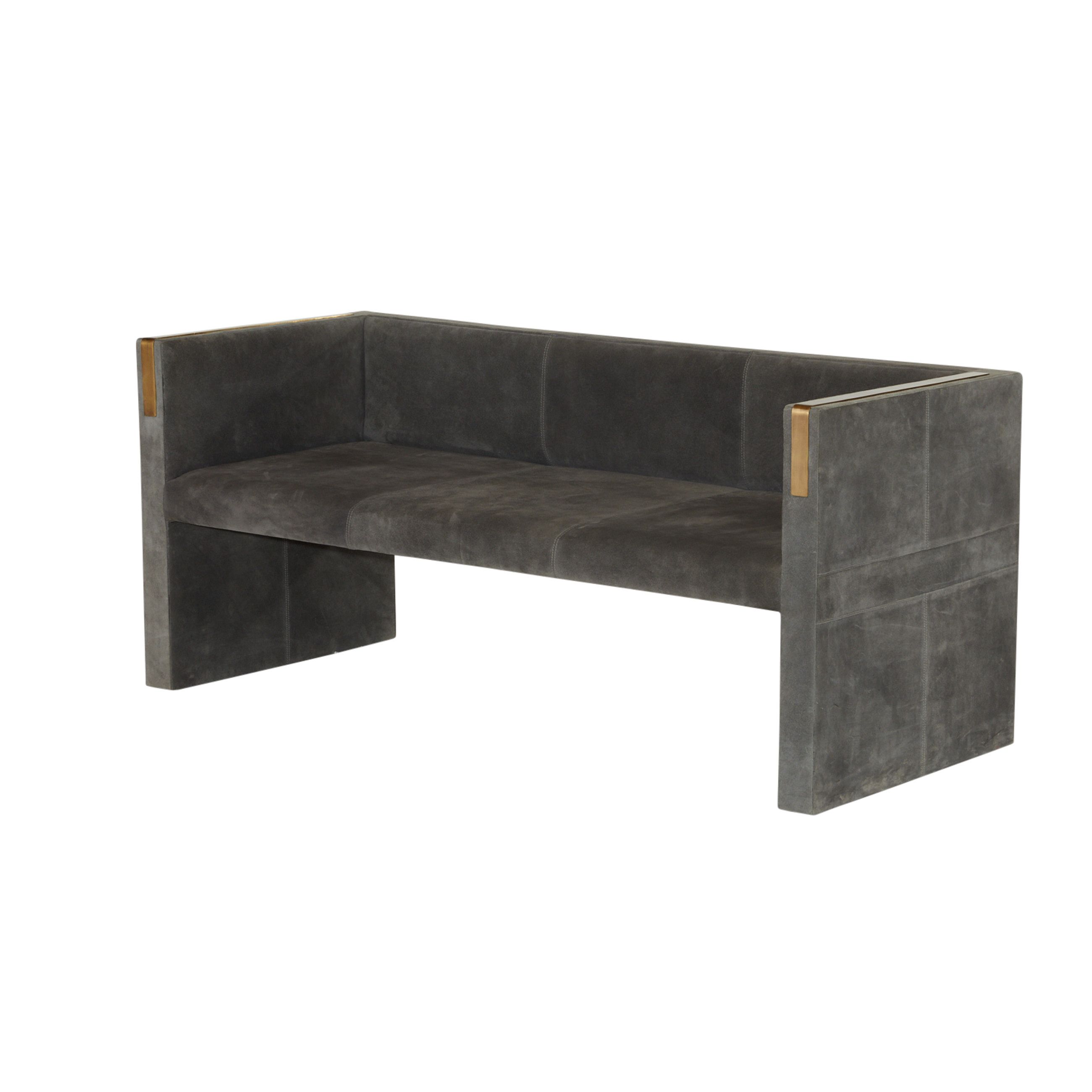 FTI01 - Donovan Settee - Slate Grey Suede