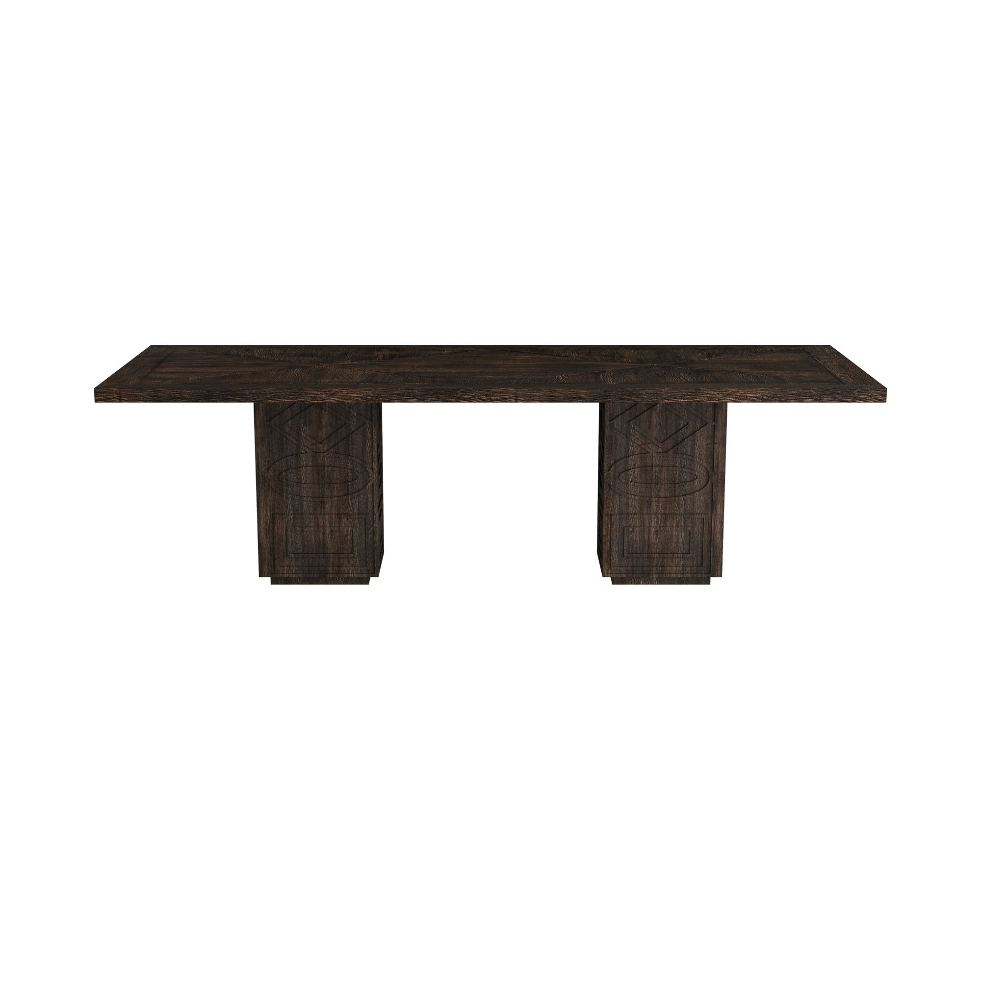 GKFDI01 - Vargueño Dining Table - Burnt, Mango Wood