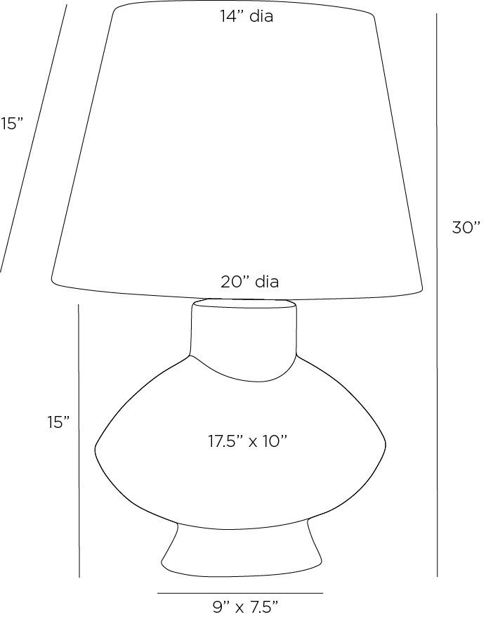 PTC33-103 - Ginn Lamp - Pebble Reactive, Ceramic