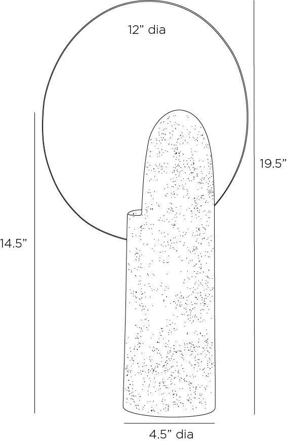 PTC42 - Eclipse Lamp - Sand, Faux Travertine