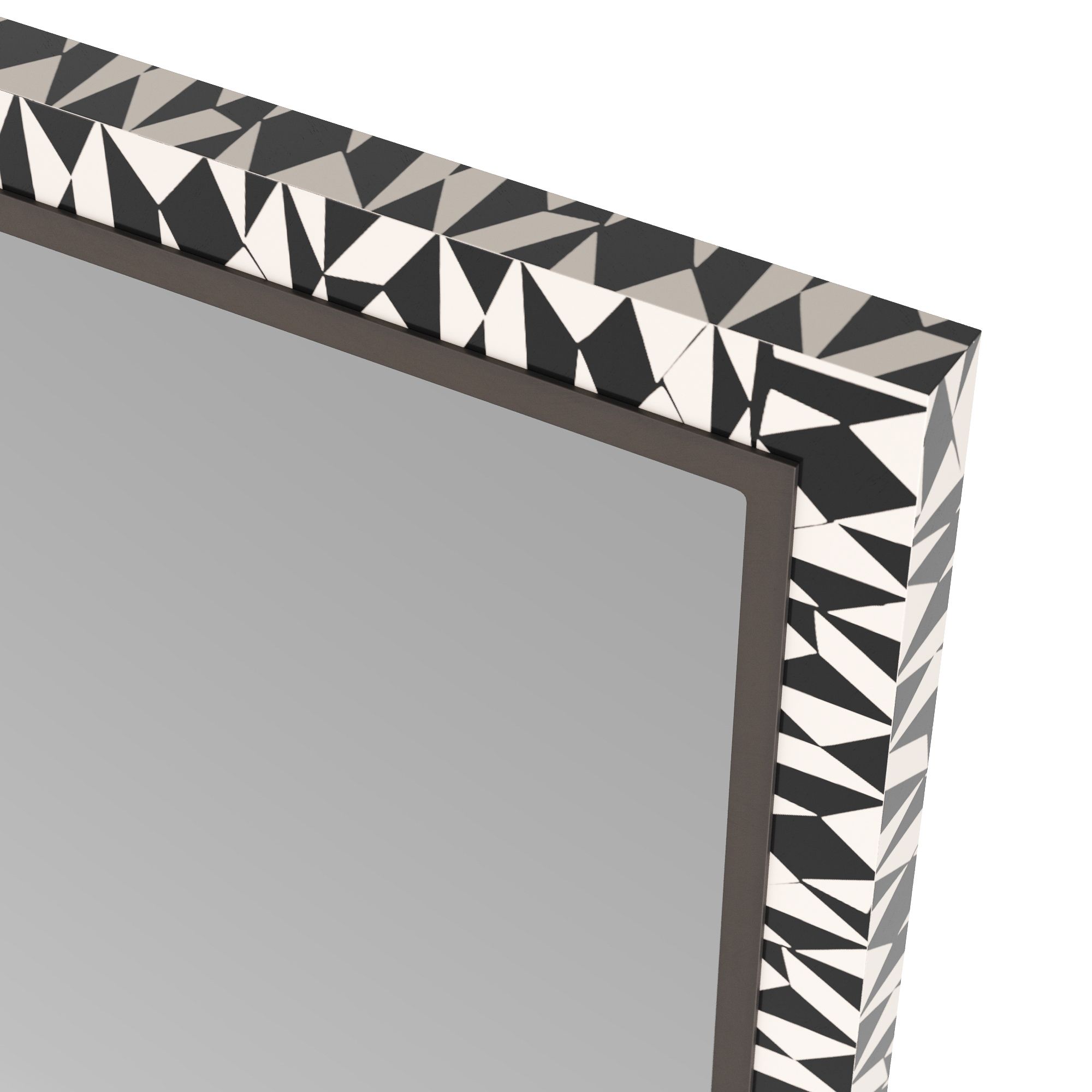 WMI36 - Aghassi Mirror - Black & White, Resin