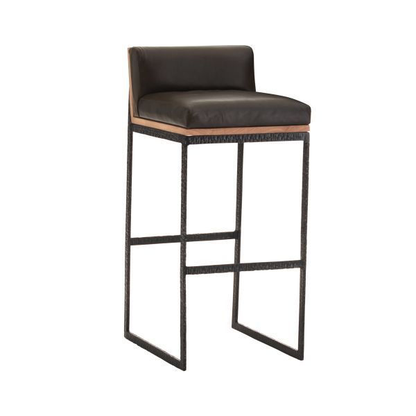 2094 - Marmont Bar Stool - Graphite Leather