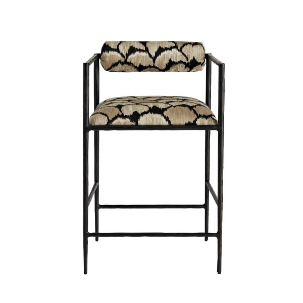 4706 - Barbana Counter Stool Ocelot Embroidery - Ocelot Embroidery