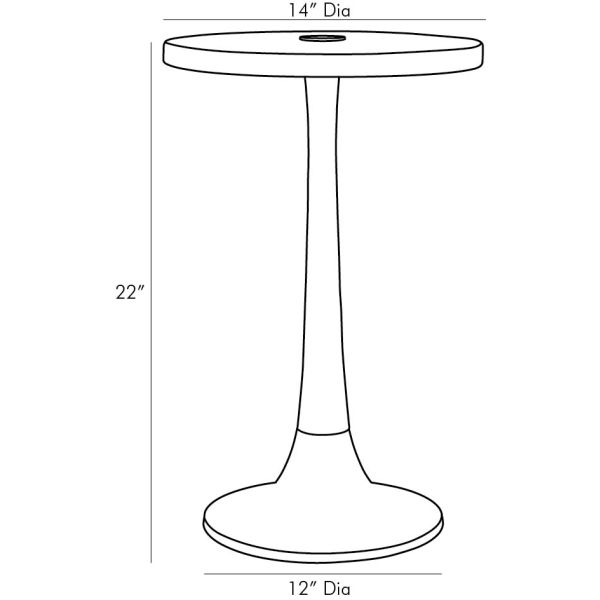 4798 - Eric Accent Table - Blackened Iron