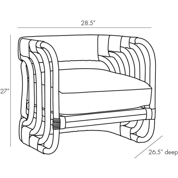 5663 - Hamza Chair - Mink Leather