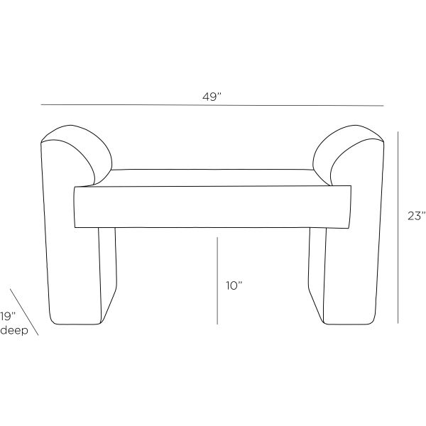 FHU01 - Windemere Bench Cream Sherpa - Cream Sherpa