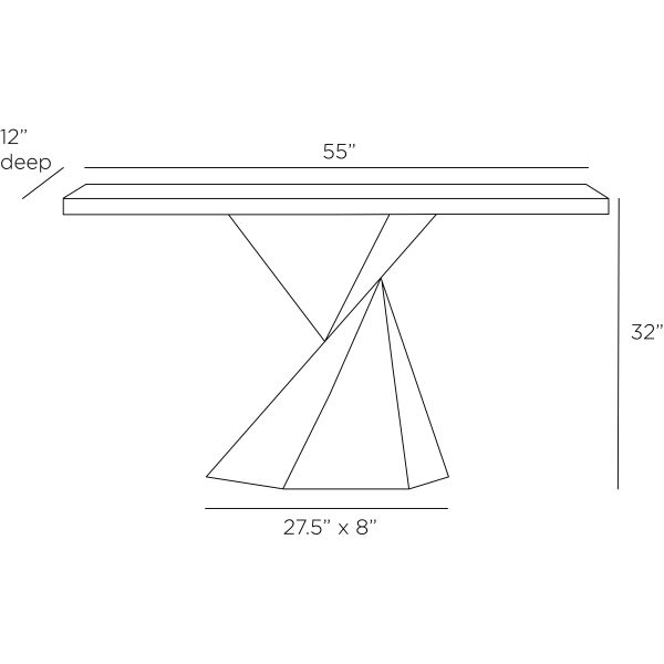 FLI01 - Valder Console - Blackened Bronze