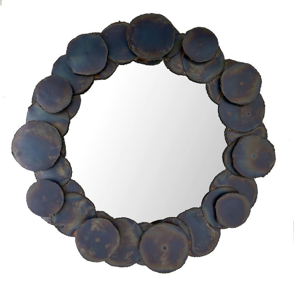 3151 - Kensey Discs Mirror - Burnt Iron