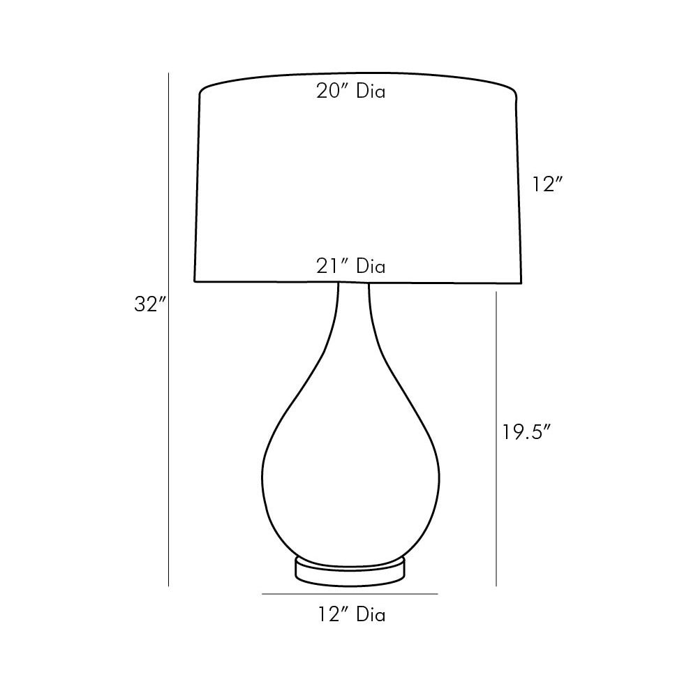 44415-295 - Romy Lamp - Satin Silvered Bronze, Glass