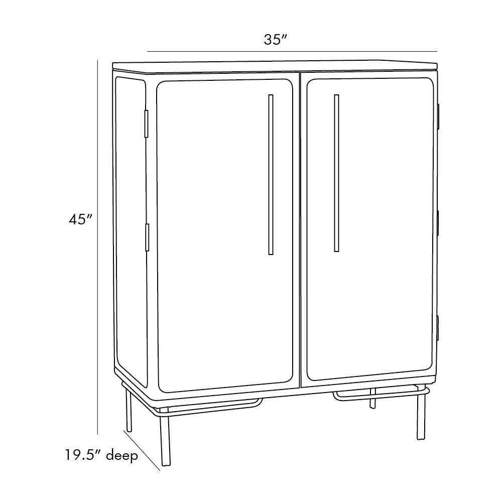 4811 - Edison Cocktail Cabinet - Ebony, Oak Wood