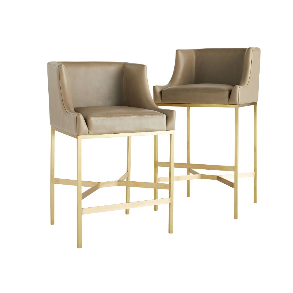 4837 - Dalia Bar Stool - Morel Leather