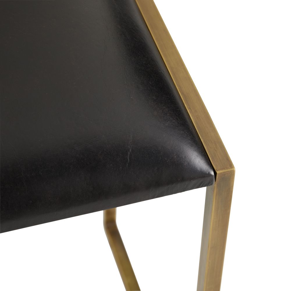 4839 - Dash Counter Stool - Black Leather