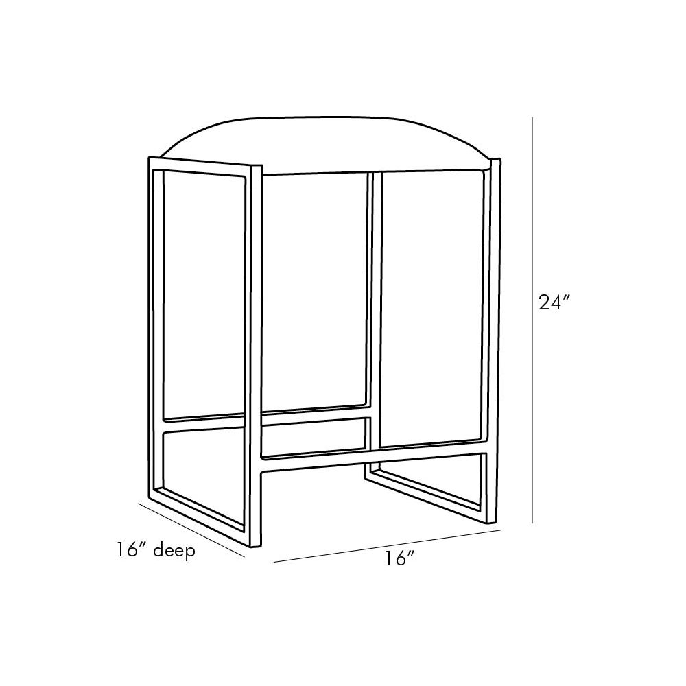 4839 - Dash Counter Stool - Black Leather