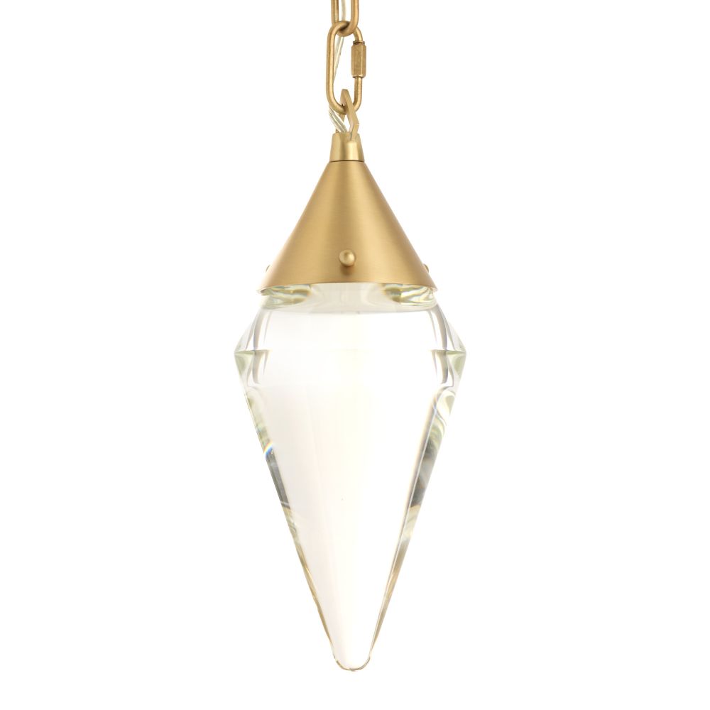 49379 - Berkley Pendant - Antique Brass, Clear Crystal