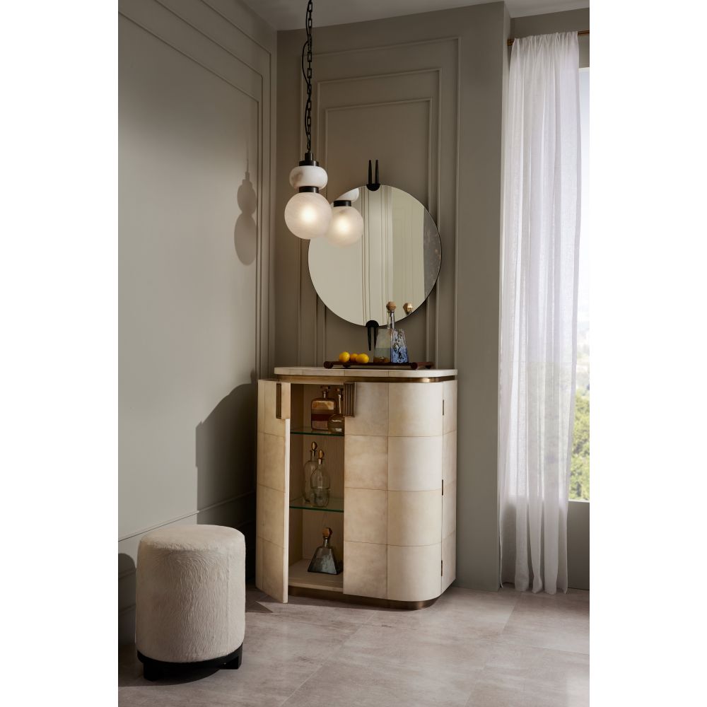 49517 - Rosemont Pendant - Matte Swirl Glass, White Alabaster