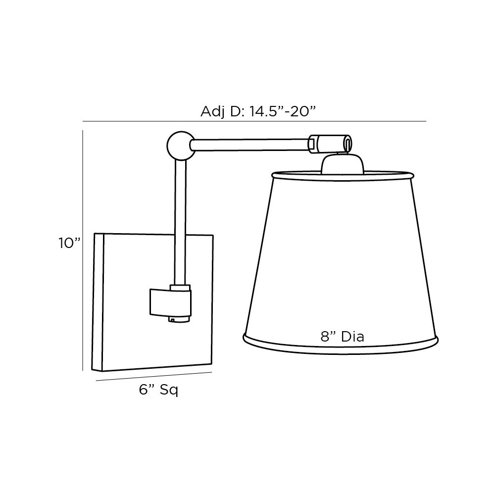 49870 - Watson Sconce - Taupe, Steel