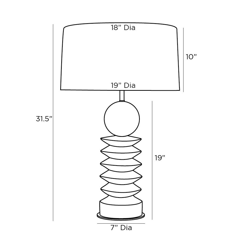 49914-434 - Roxbury Lamp - Ivory, Glass Stone