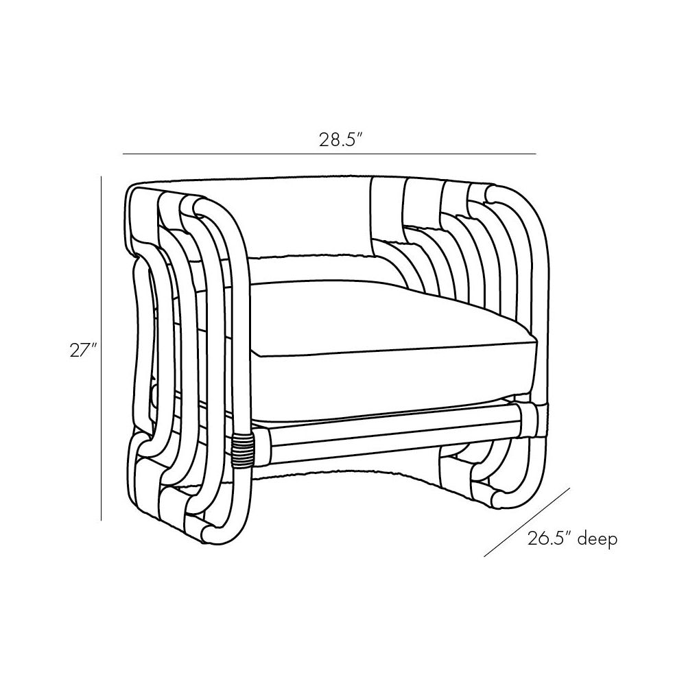 5663 - Hamza Chair - Mink Leather