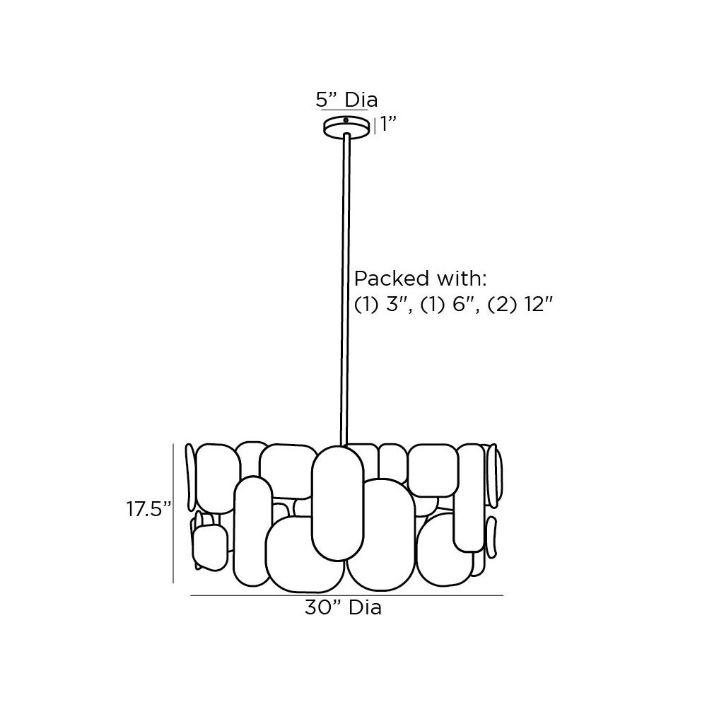 85038 - Ronaldo Chandelier - Natural, Rattan