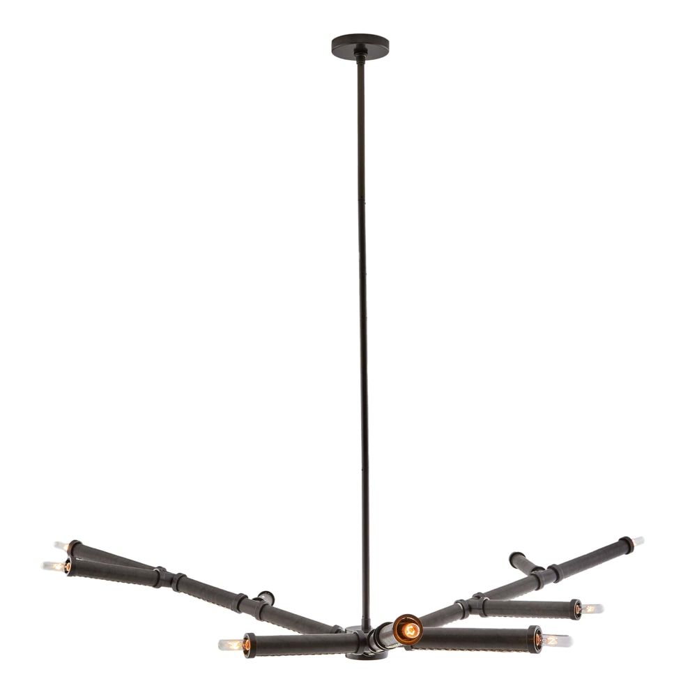 89499 - Paden Chandelier - Charcoal Leather