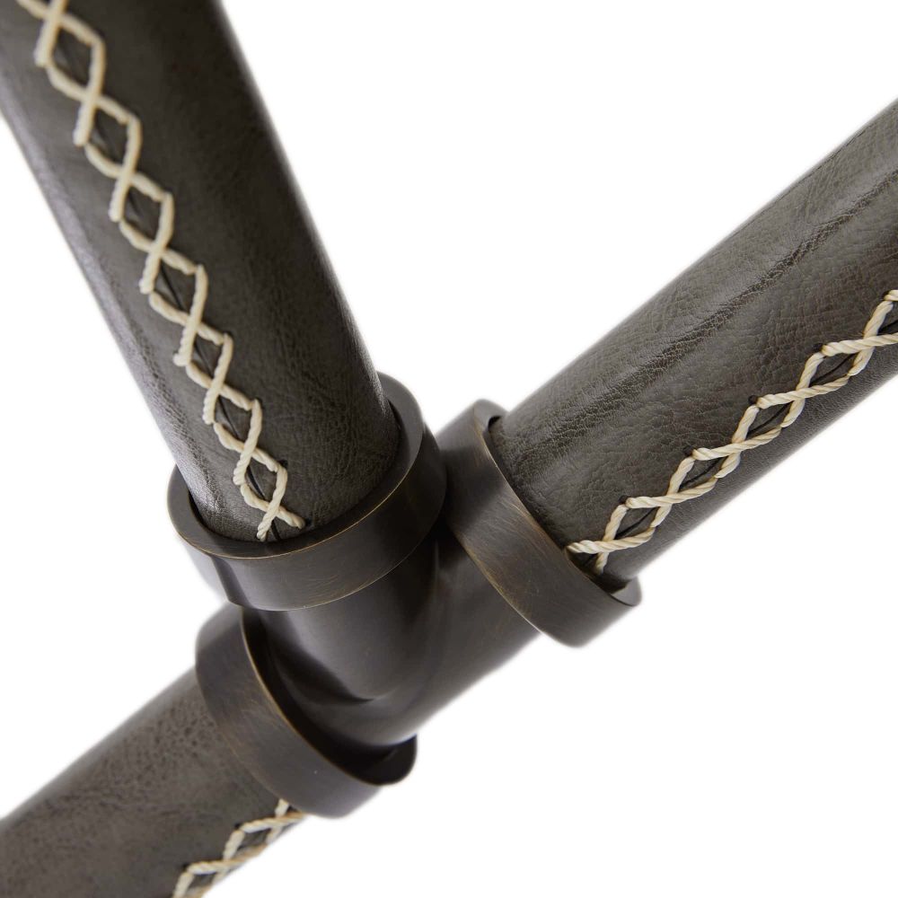 89499 - Paden Chandelier - Charcoal, Leather