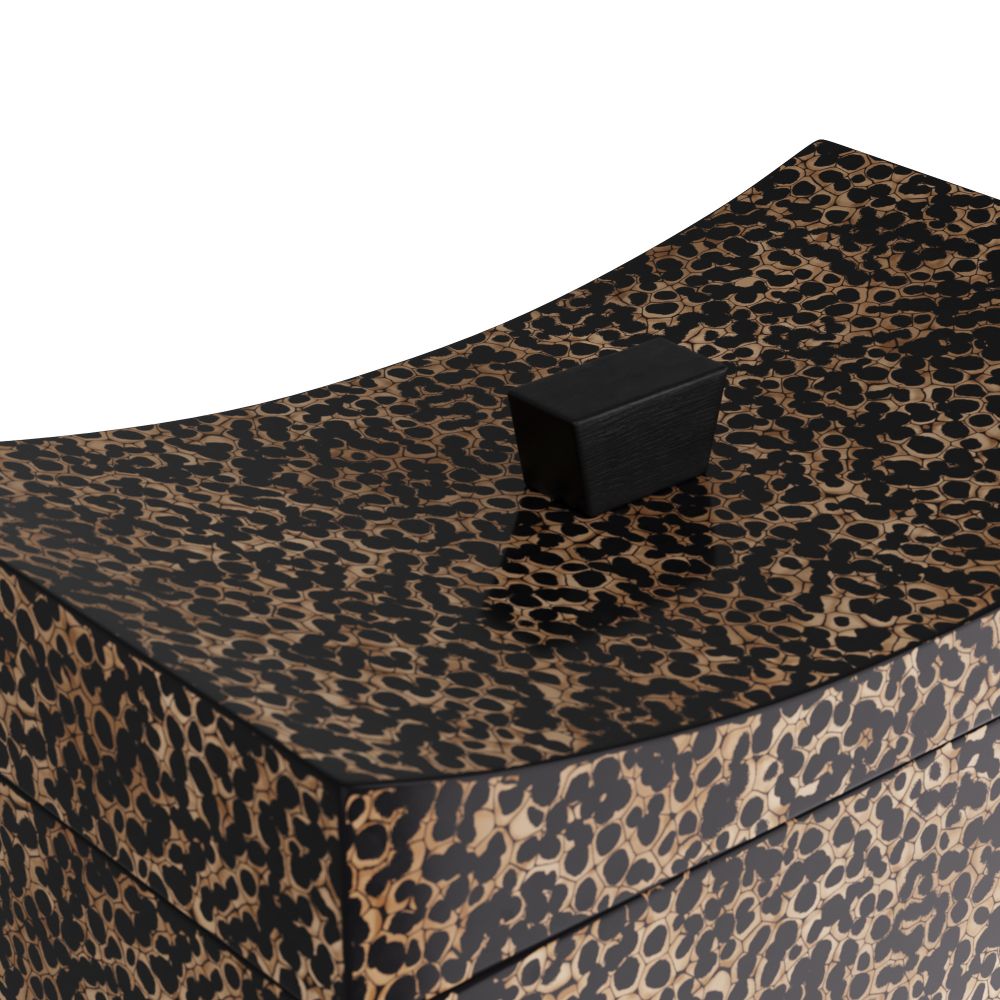 ARS05 - Yarin Box - Black & Ivory, Eggshell Lacquer