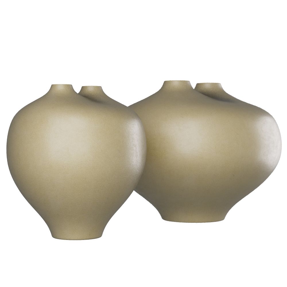 AVE04 - Yeli Sculptures, Set of 2 - Olive
